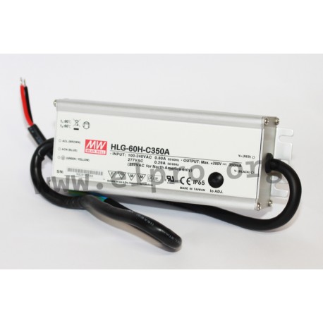 HLG-60H-C350A Mean Well LED drivers, 70W - elpro Elektronik