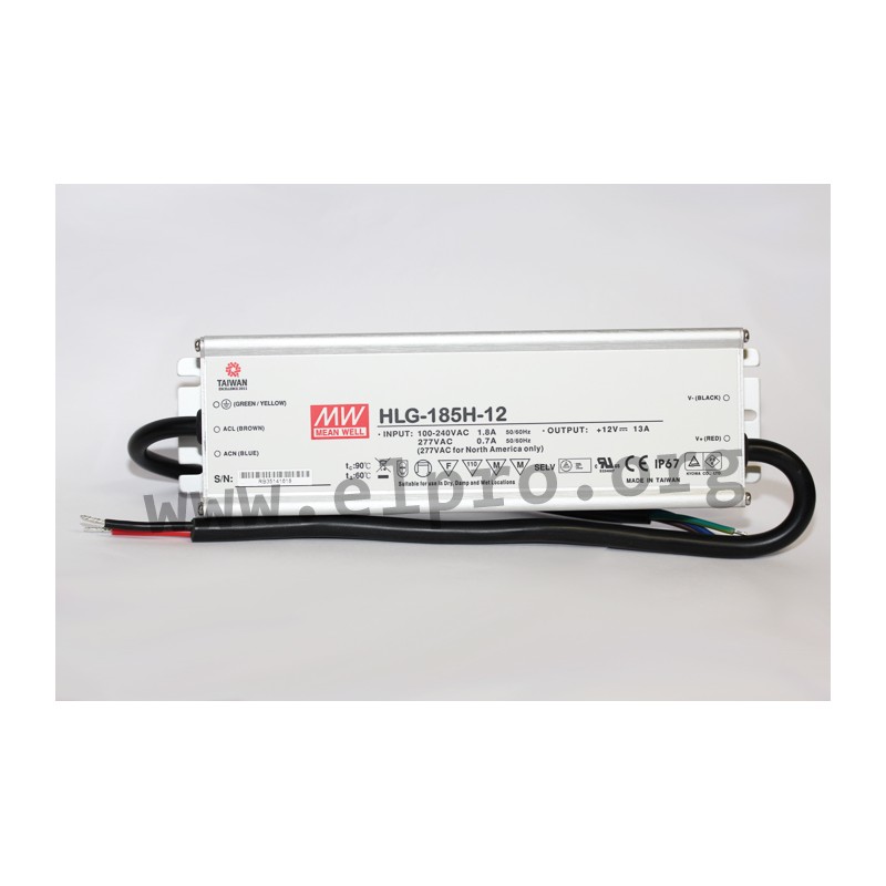 HLG-185H-36 Mean Well LED-Schaltnetzteile, 185W - elpro Elektronik