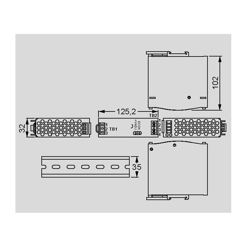 SDR 75 12 Mean Well DIN Rail Switching Power Supplies 75W Elpro SDR 75 12 Mean Well DIN Rail Switching Power Supplies 75W Elpro