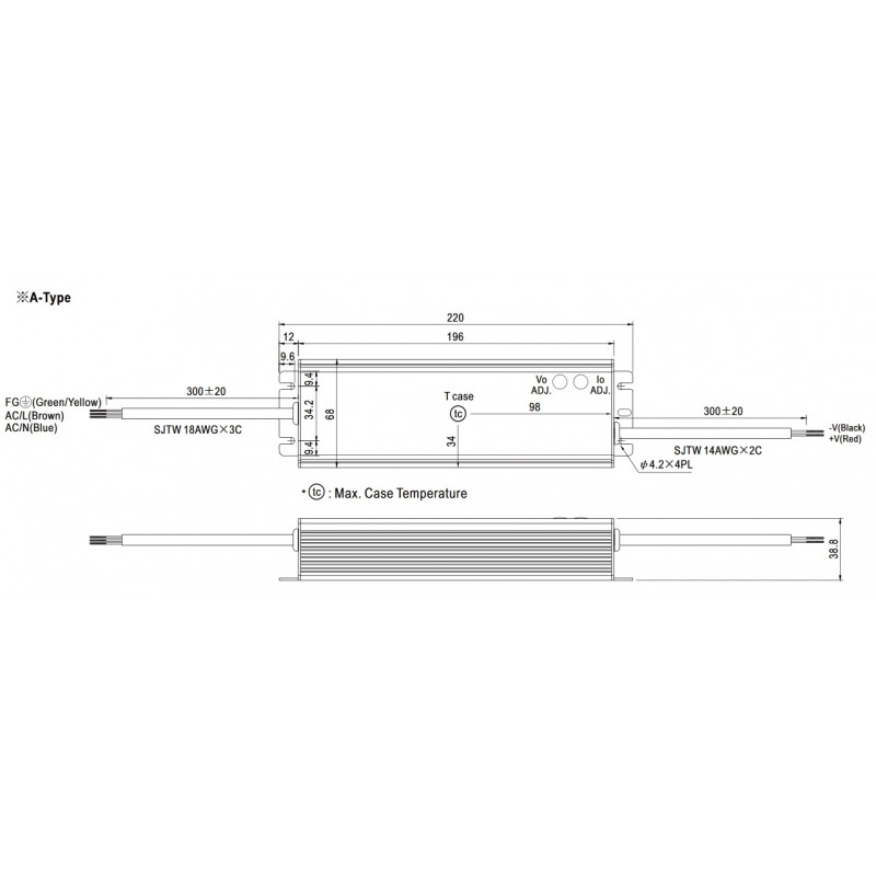 HLG-120H-42A Mean Well LED drivers, 120W - elpro Elektronik