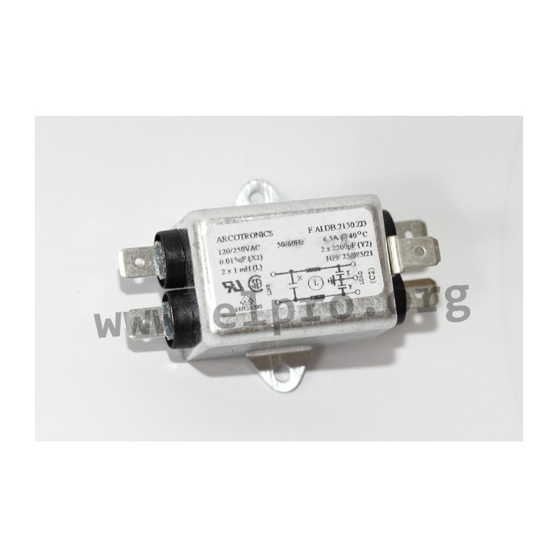 FAIDB2150ZC000 Arcotronics RFI filters, with faston plug terminal