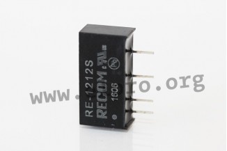 Recom DC/DC converters, 1W, SIL7 housing, RE series - elpro Elektronik