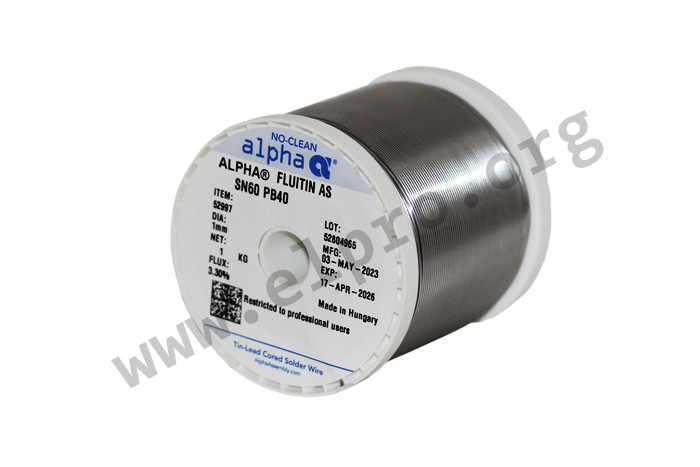 Alpha Lötdrähte, 3,3% halogenfreies Flussmittel, Fluitin AS Serie ...