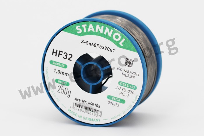 Stannol soldering wires, 3,5% halogen-free flux, HF32 series - elpro ...