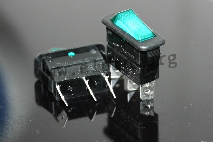 Arcolectric rocker switches, 16A (36A), for 11x30mm panel cut-out, 1500 ...