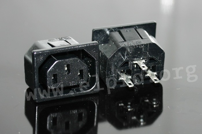 K+B IEC appliance outlets, 70°C - elpro Elektronik
