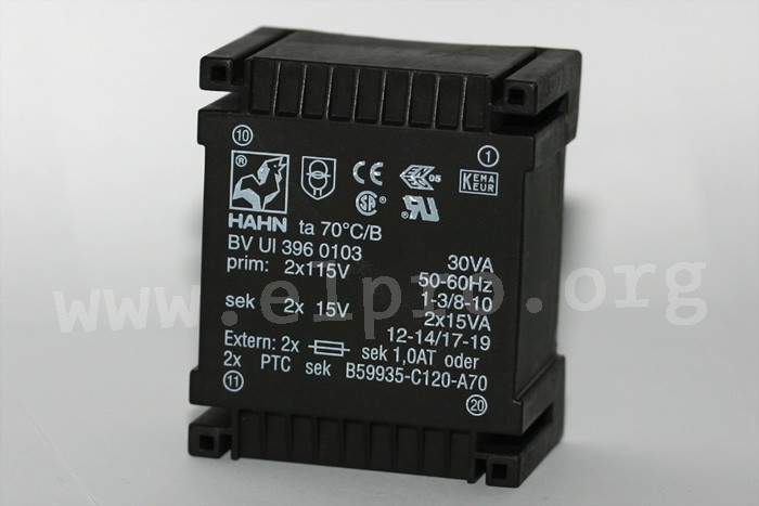 Hahn flat transformers, 30VA, UI 39 - elpro Elektronik