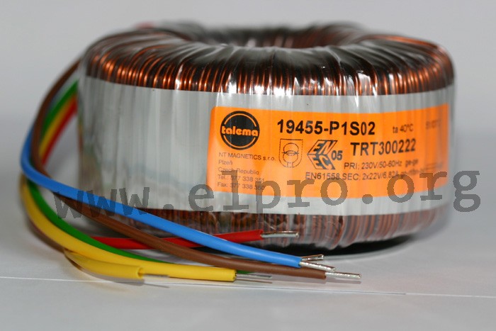 Talema toroidal transformers, 300VA, 1x230V - elpro Elektronik