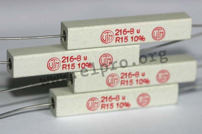 Vitrohm wire resistors, axial, 10%, 11W, KH series - elpro Elektronik