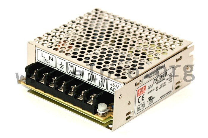 Mean Well switching power supplies, 50W, dual output, RD-50 series ...