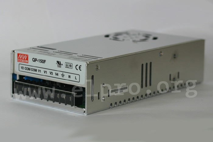 Mean Well switching power supplies, 150W, quad output, QP-150 series - elpro Elektronik