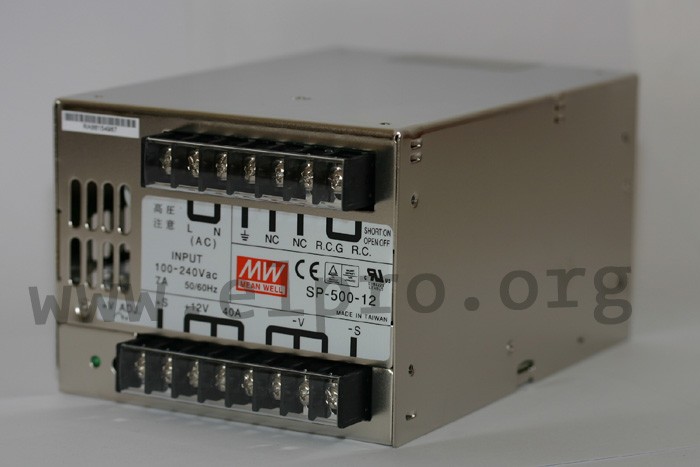 Mean Well switching power supplies, 500W, SP-500 series - elpro Elektronik