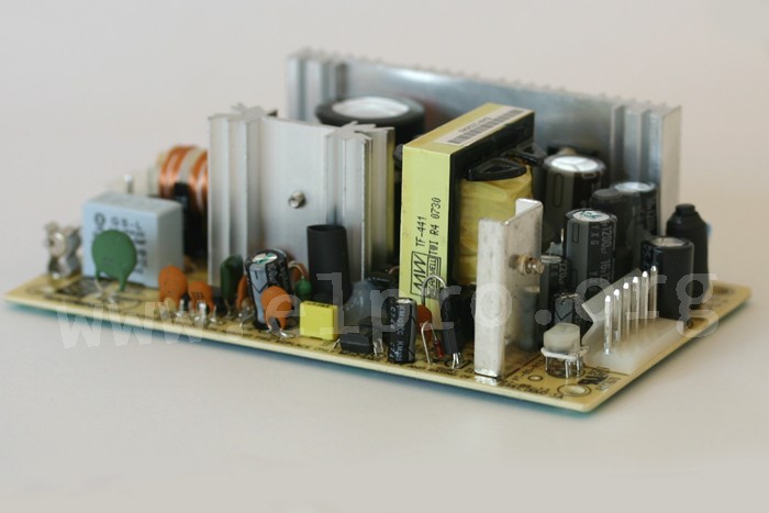 Mean Well switching power supplies, 65W, triple output, open frame (PCB ...