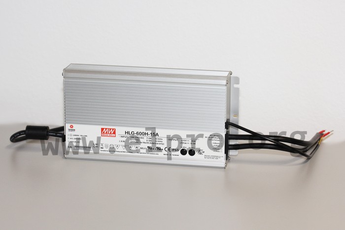 Mean Well LED drivers, 600W, IP65, CV and CC (mixed mode), adjustable ...