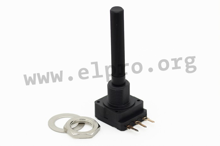 Piher rotary potentiometers, 6mm, mono, 0,25W, PC16SH series - elpro ...