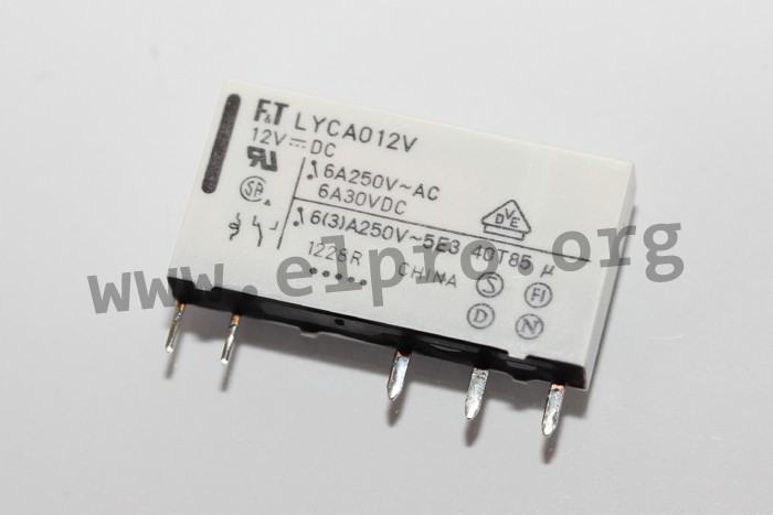 Fujitsu PCB relays, 6A, 1 changeover contact, FTR-LY series - elpro ...