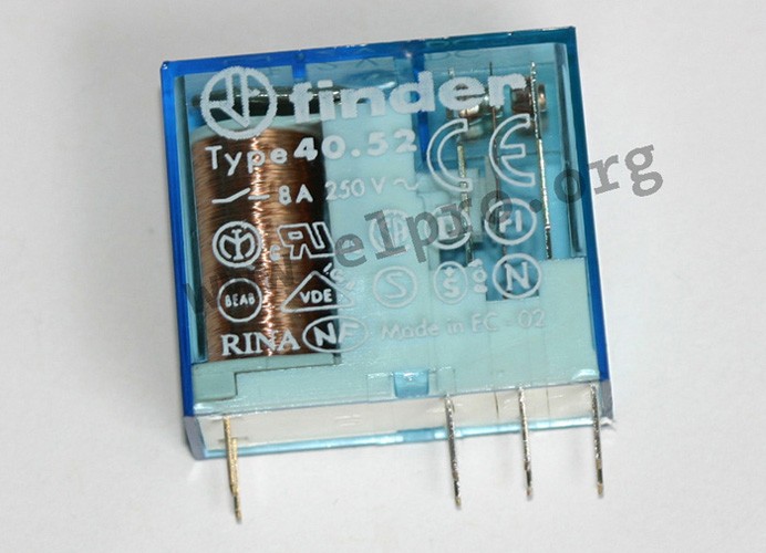 Finder PCB relays, 8A, 2 changeover contacts, 40 series - elpro Elektronik