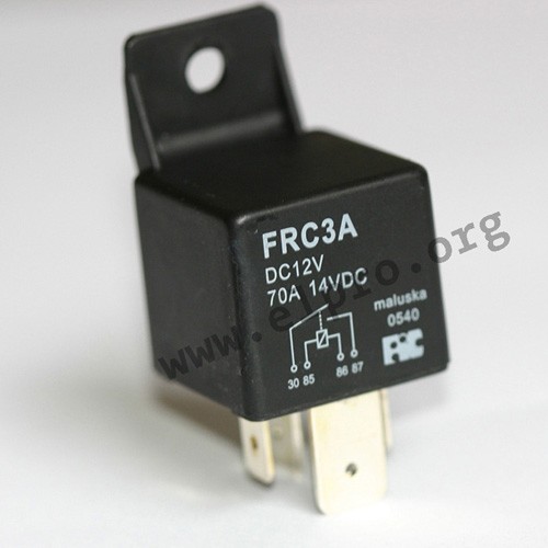 FIC high current relays, 70A, 1 normally open contact, FRC3 series ...
