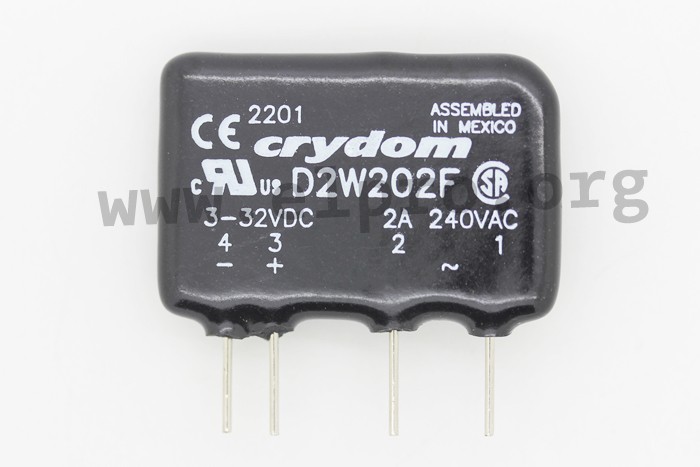 Crydom solid state relays, 2 to 3A, 280V, triac output, SIL housing ...