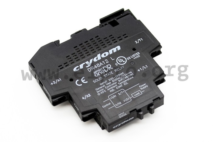Crydom solid state relays, 6 to 12A, 600V, thyristor output, DIN rail ...