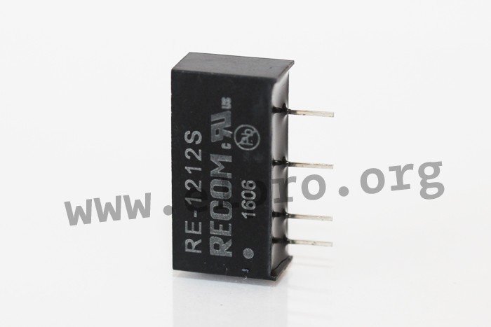 Recom DC/DC converters, 1W, SIL7 housing, RE series - elpro Elektronik