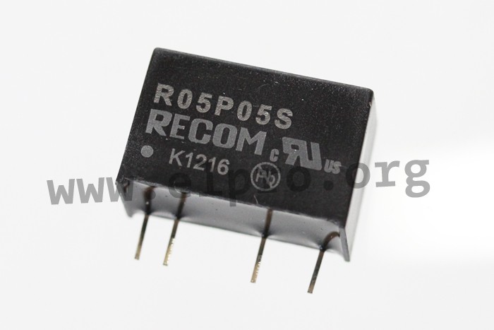 Recom DC/DC converters, 1W, SIL7 housing, for medical technology, RxxPxx series - elpro Elektronik