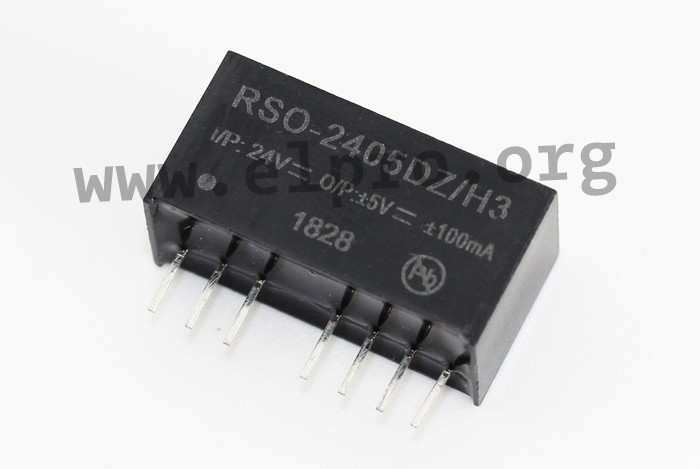 Recom DC/DC converters, 1W, SIL8 housing, regulated, RSO series - elpro Elektronik