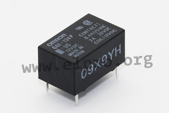 Omron PCB relays, 3A, 1 changeover contact, low signal, G6E series ...