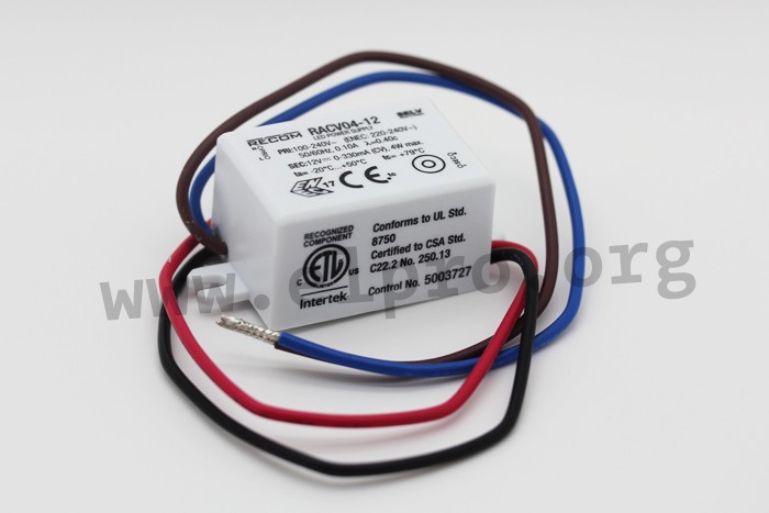 Recom LED drivers, 4W, IP65, constant voltage, RACV04 series - elpro ...