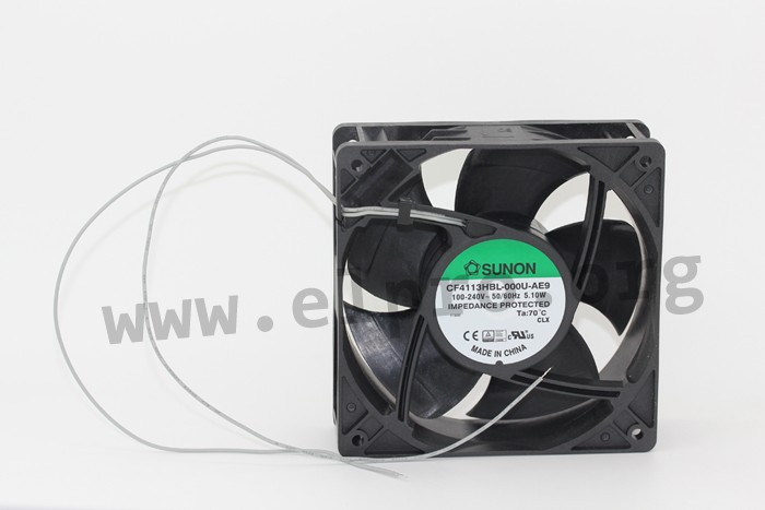 Sunon fans, 120x120x38mm, 230/115V AC, with lead wires, CF series ...
