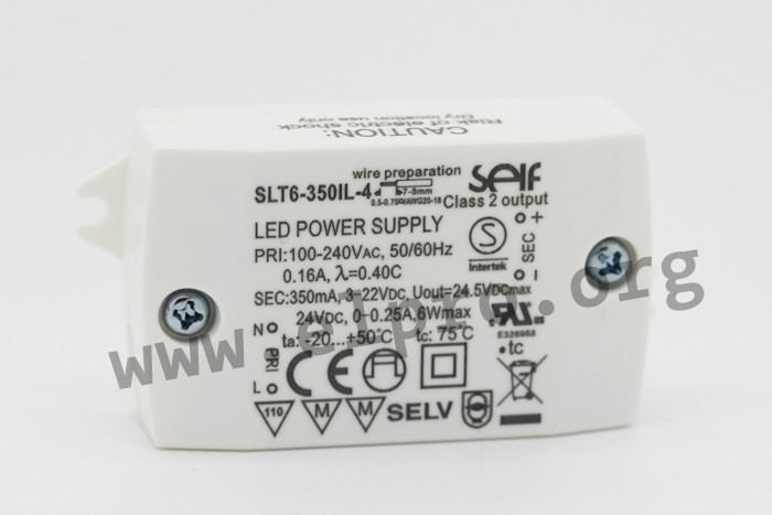 Self LED drivers, 6W, IP20, constant current, SLT6-IL-4 series - elpro ...