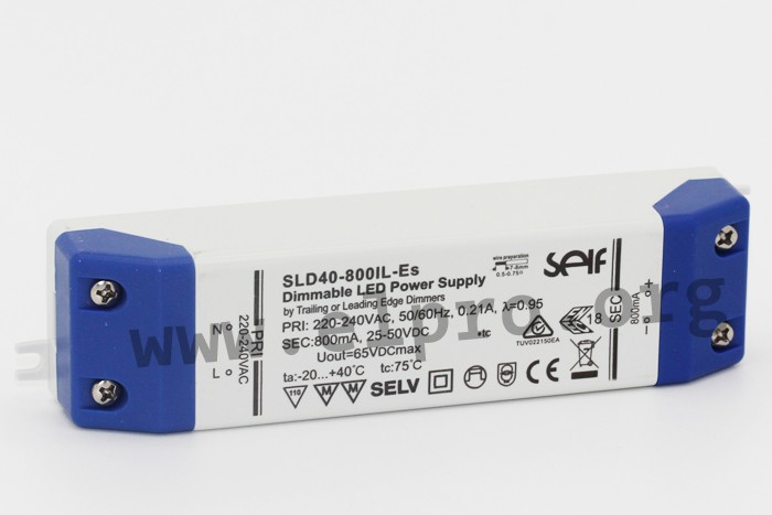 Self LED drivers, 40W, IP20, constant current, dimmable, SLD40-IL-ES ...