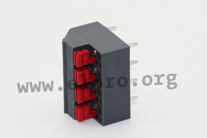 PTR spring terminal blocks, pitch 5,08mm, 16A, 45°, with lever, AKZ4301 ...