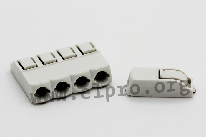 PTR spring terminal blocks, SMD, pitch 4mm, 9A, 90°, with lever, AK4091 ...