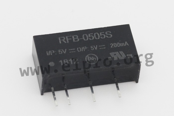 Recom DC/DC converters, 1W, SIL7 housing, RFB series - elpro Elektronik