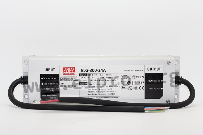 Mean Well ELG-300 power supplies, 300W - elpro Elektronik - elpro ...