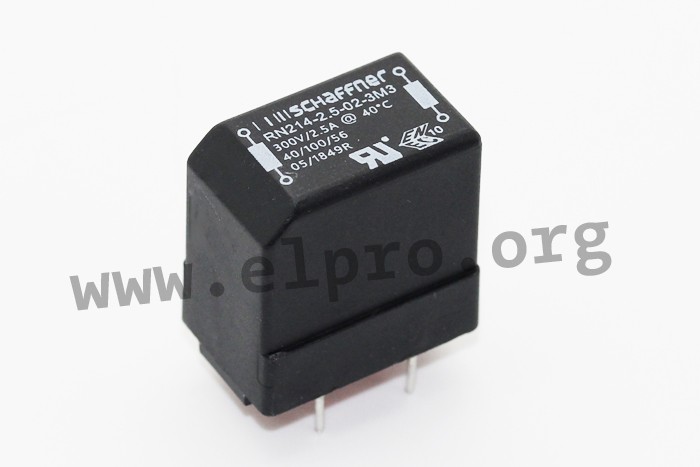 Schaffner current-compensated chokes, fully potted, vertical, RN series ...