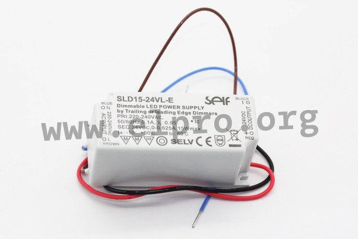 Self LED drivers, 15W, IP20, constant voltage, AC dimmable, SLD15-VL-E ...