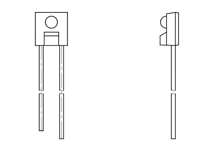 LiteOn IR-LEDs, side view, LTE series - elpro Elektronik