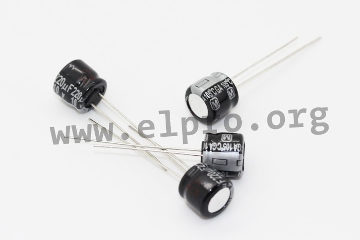 Panasonic electrolytic capacitors, radial, 105°C, GA series - elpro ...
