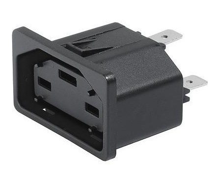 Schurter IEC plug connectors and appliance outlets, 105°C, panel/cable ...