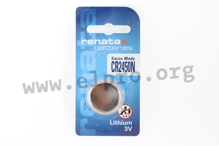 Renata lithium manganese dioxide button cells, single packed, CR series ...