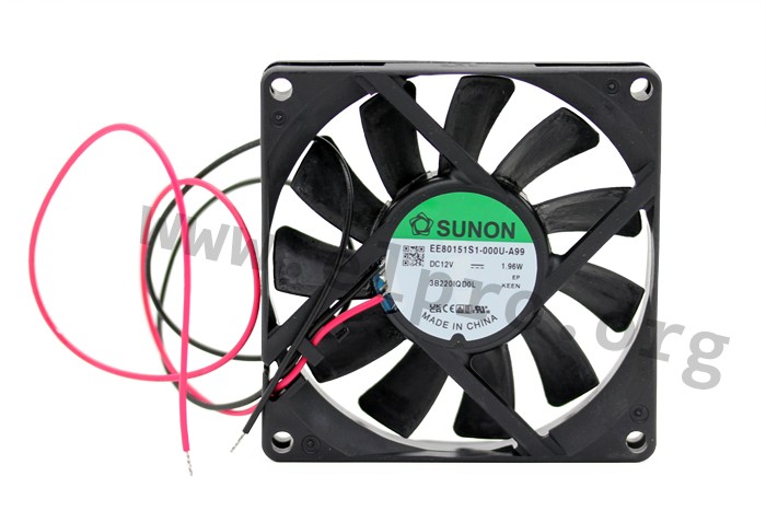 Sunon fans, 80x80x15mm, 12V DC, EE and MF series - elpro Elektronik