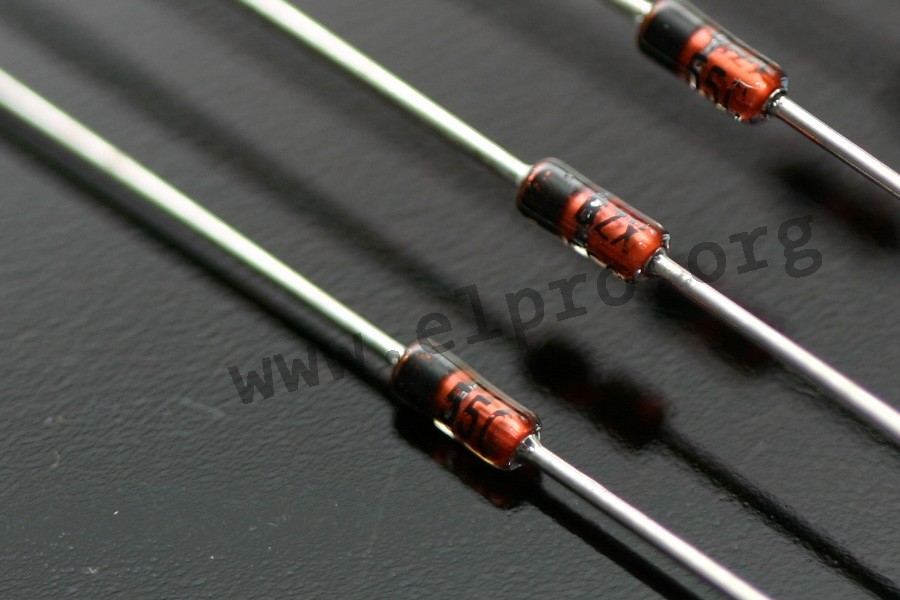 CDIL Zener diodes, 0,5W, 5%, DO35 housing, 1N52_B series - elpro Elektronik