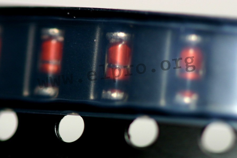 Vishay Zener diodes, 0,5W, SMD, 5%, Minimelf housing, TZMC series ...