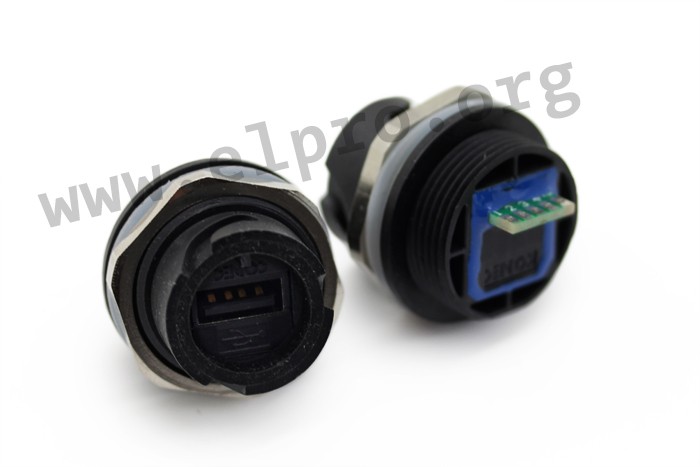 Conec Mini USB and USB connectors, IP67, bayonet connection - elpro ...