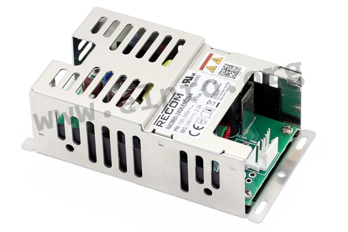 Recom AC/DC converters, 60W, for medical technology, RACM60-K/ENC/2x4 ...