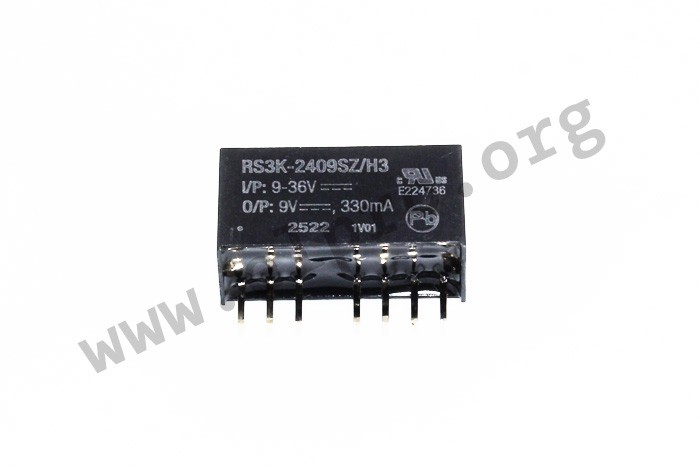 Recom DC/DC converters, 3W, SIL8 housing, RS3K-Z series - elpro Elektronik