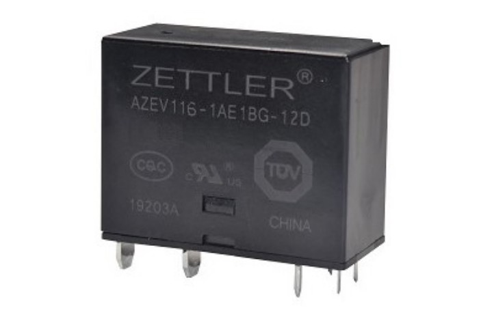 Zettler PCB relays, 16A, 1 normally closed and 1 normally open contact ...