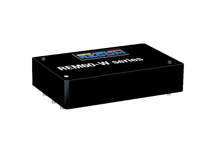 Recom DC/DC converters, 60W, 2,3"x1,5", for medical technology, REM60-W ...